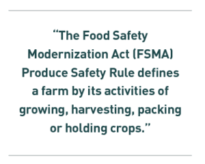 How the FSMA produce rule defines a 'farm' - Vegetable Growers News